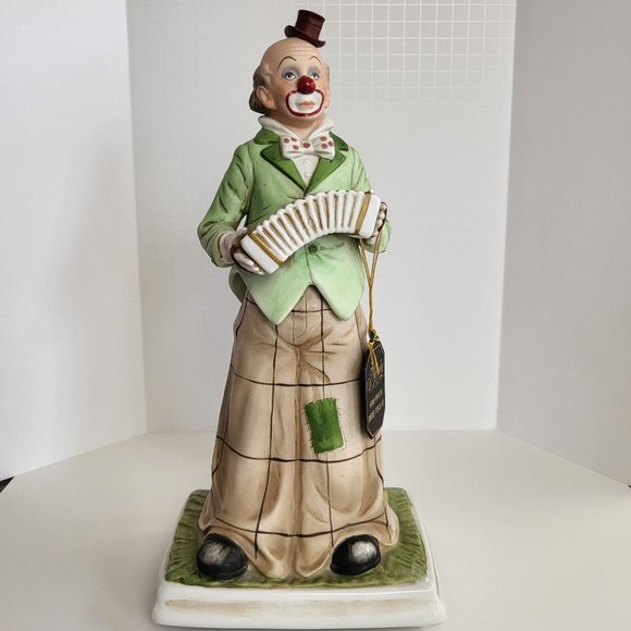 Art | Melody In Motion Clown Figurine Handpainted Bisque Porcelain Does ...